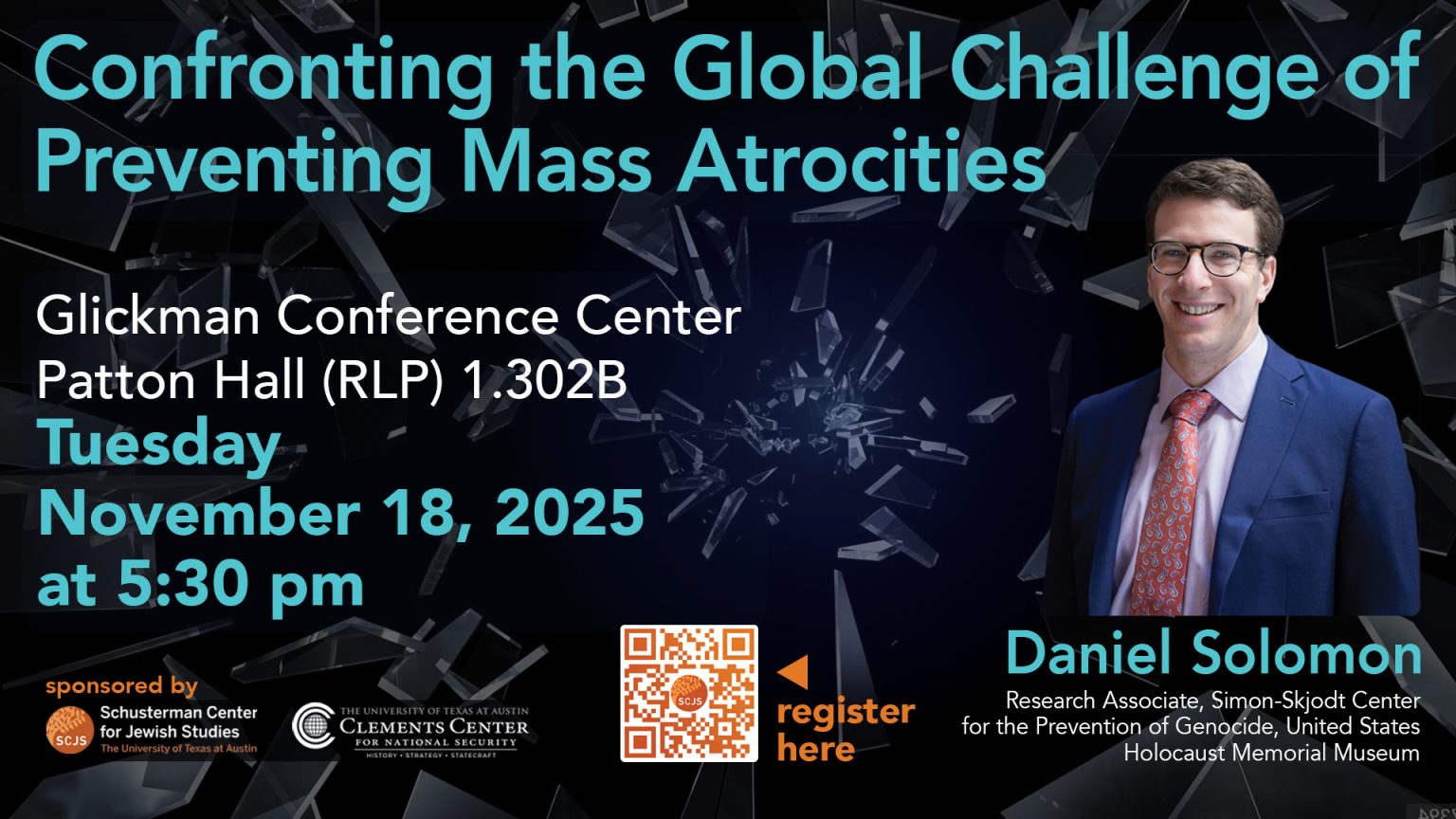 Talk: "Confronting the Global Challenge of Preventing Mass Atrocities" by Daniel Solomon