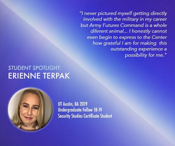 Student Spotlight: Undergraduate Fellow Erienne Terpak interns with ...